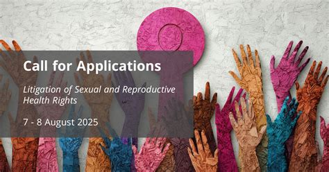 Call For Applications Training On Litigation Of Sexual And Reproductive Health Rights Before