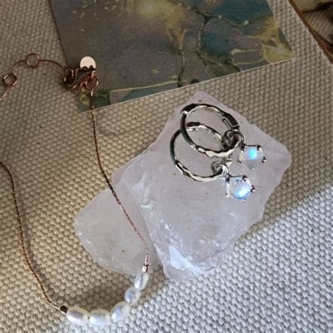 드롭 원석 원터치 귀걸이 문스톤 페리도트 로즈쿼츠 터키석 가넷