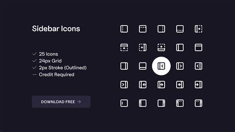 Sidebar Icons Free Navigation Controls Side Panels App And Web Ui