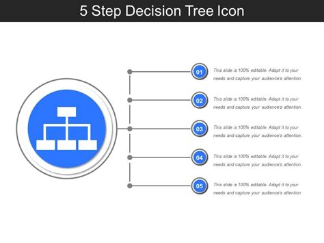 5 Step Decision Tree Icon Sample Presentation Ppt Powerpoint Presentation Images Templates