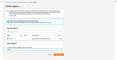 how to delete the objects in s3 bucket if versioning is enabled