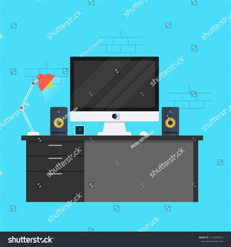 Computer Desk Setup Vector Design Stock Vector Royalty Free 1714296916 Shutterstock Computer Desk Setup Vector Design Stock Vector Royalty Free 1714296916 Shutterstock