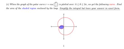 Solved c When the graph of the polar curve r cos πθ is Chegg com