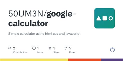 GitHub UM N Google Calculator Simple Calculator Using Html Css And Javascript