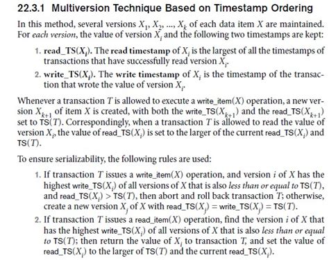 Databases The Time Stamp Of Two Transactions T1 And T2 Are 10 And 15