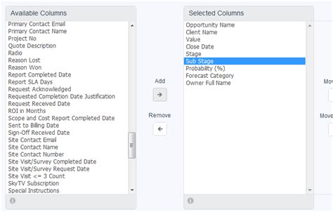 table adding new columns to forecast type don t apear in the page