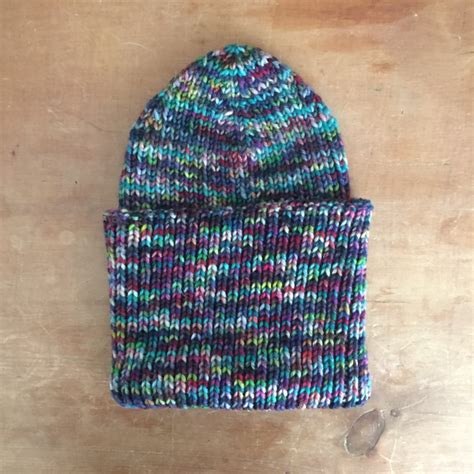 Simple Ribbed Hat Pattern Free Knit O Matic