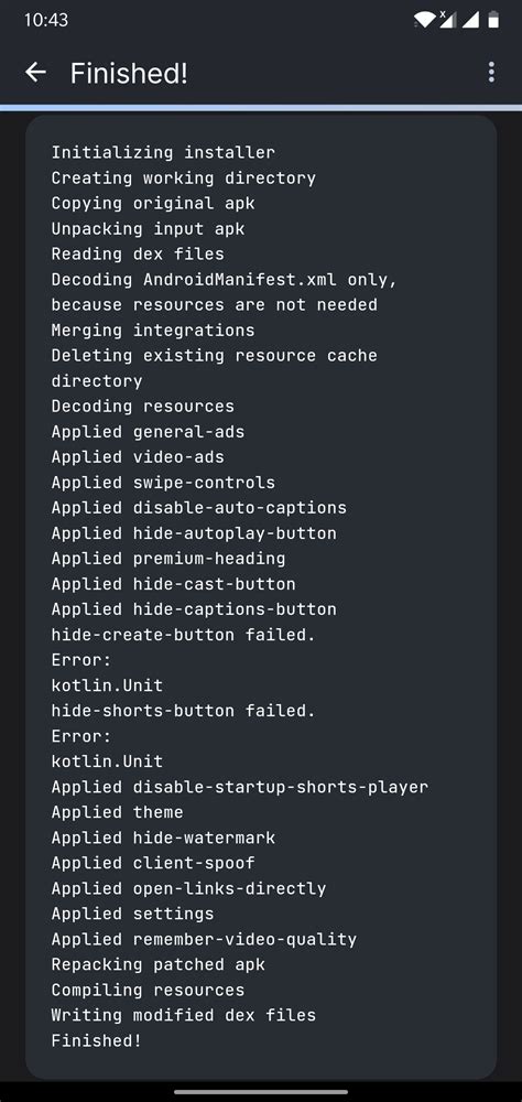 bug `hide create button` and `hide shorts button` fail · issue 1686