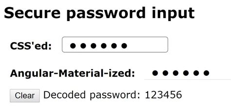 Angular Implementation Of Secure Password Input Angular Script