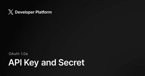 Api Key And Secret X