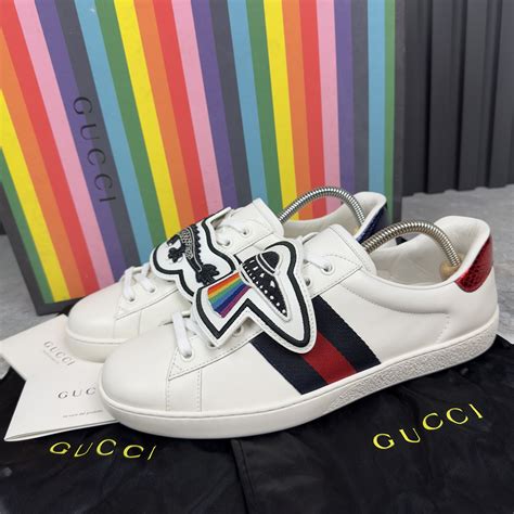 Gucci Ace Web Ufo Dragon Sneaker Patch Leather Python Grailed