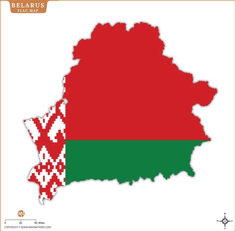 Belarus Flag Map National Colors And Symbolic Design