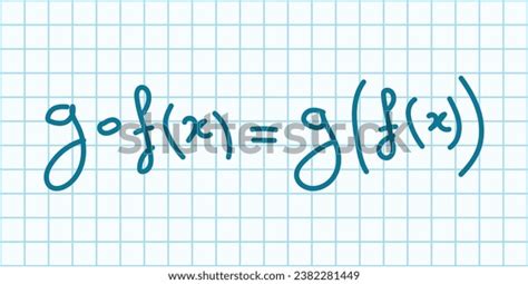 composition two functions mathematics scientific resources stock vector