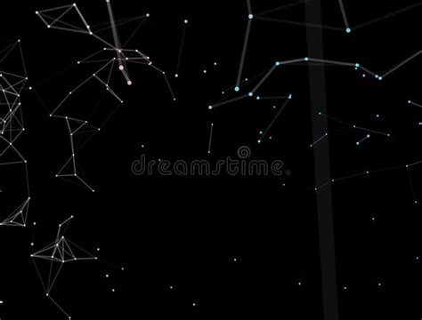 Global Network Connections With Points And Lines Wireframe Of Design Stock Illustration