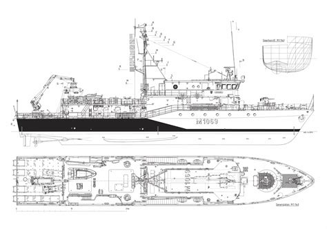 Frankenthal Class Minehunter Homburg M1069 Blueprint Download Free