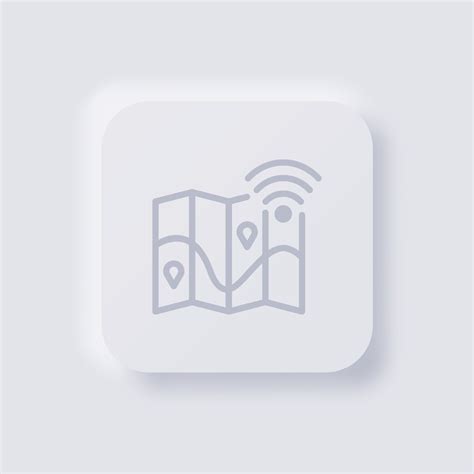 Online Map Icon White Neumorphism Soft Ui Design For Web Design Application Ui And More