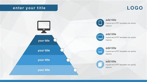 Pyramid Diagram With Computer Google Slide Theme And Powerpoint Template Slidedocs