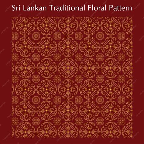 Premium Vector Sri Lankan Traditional Floral Pattern