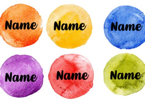 Watercolour Cloakroom Peg Labels Teaching Resources