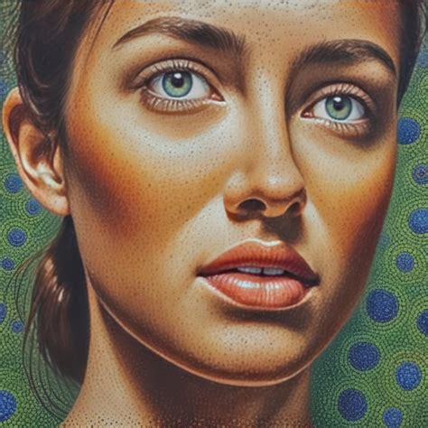 Premium Vector Portrait Of A Beautiful Girl With A Beautiful Pattern