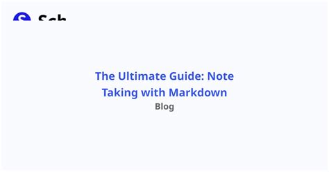 The Ultimate Guide Note Taking With Markdown Scholarly Blog