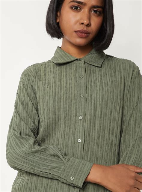 Buy Women Textured Regular Fit Shirt Online At Just Rs 899 0