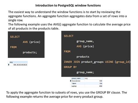 Window Functions Lecture 7 презентация онлайн
