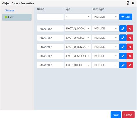 Object Group Management Meshiq