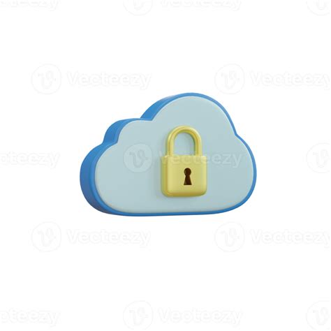 Cloud And Locked Padlock Security Data To Cloud Computing Concept PNG