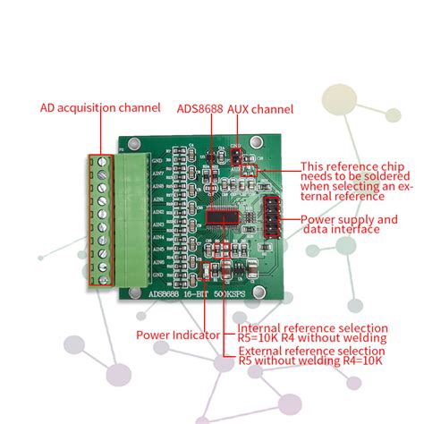 ads8688 16 bit 500ksps data acquisition module single bipolar input 8