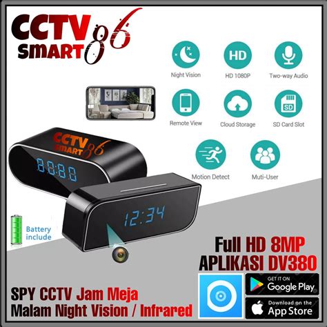 Jual New CCTV Bentuk Jam Meja Digital SPY Camera Mini Pengintai Hidden