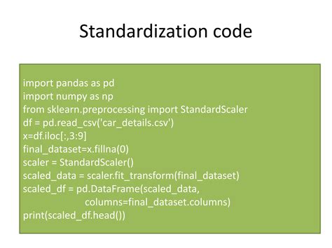 Data Preprocessingfeature Scaling Methods Ppt