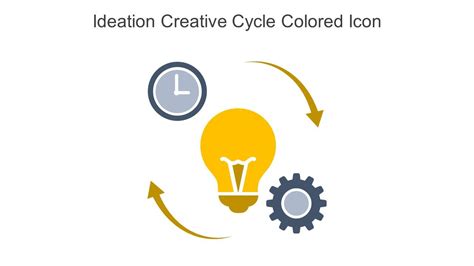 ideation creative cycle colored icon in powerpoint pptx png and