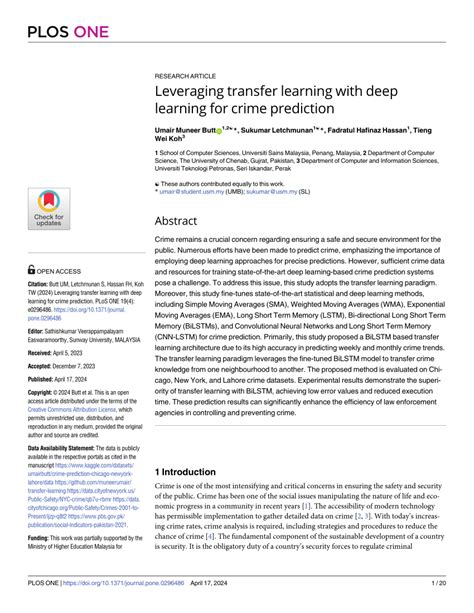 Pdf Leveraging Transfer Learning With Deep Learning For Crime Prediction