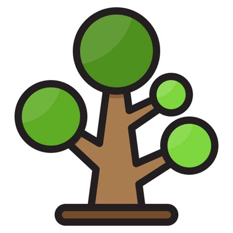 Tree Srip Lineal Color Icon Tree Srip Lineal Color Icon