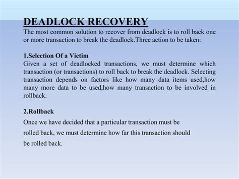 Concurrency Control And Deadlock Handling Pptx