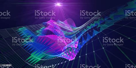 Abstract Background Polygonal Grid With Spot Presentation Concept Of Color Algorithms Grid