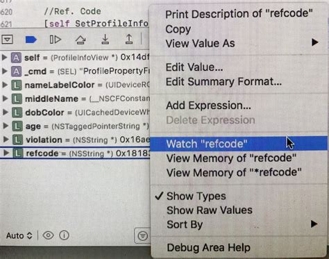 Debugging How Do You Watch A Variable In Xcode 4 Stack Overflow