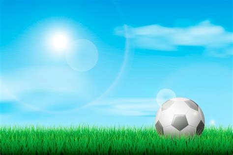 현실적인 축구 필드 배경 무료 벡터