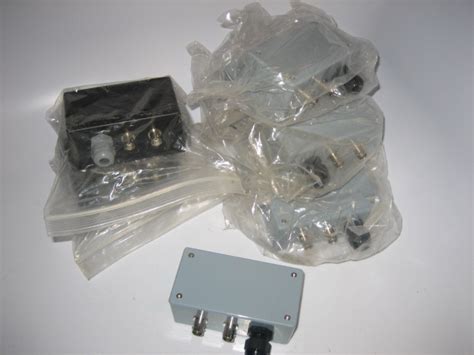 Lot Of 9 Custom Twin Dual Bnc Weatherproof Junction Box With Terminal Blocks Max Marine