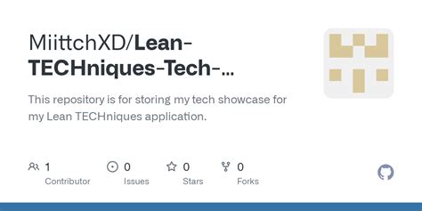 Github Miittchxdlean Techniques Tech Showcase This Repository Is