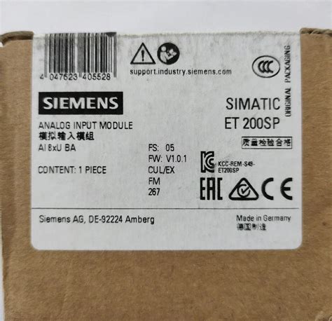 Simatic Et Sp Analog Input Module Ai Xu Basic Es Ff Aa At Rs Siemens