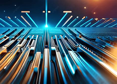 Blue Lights Technology Electronics Background Blue Background Technology Background Image And