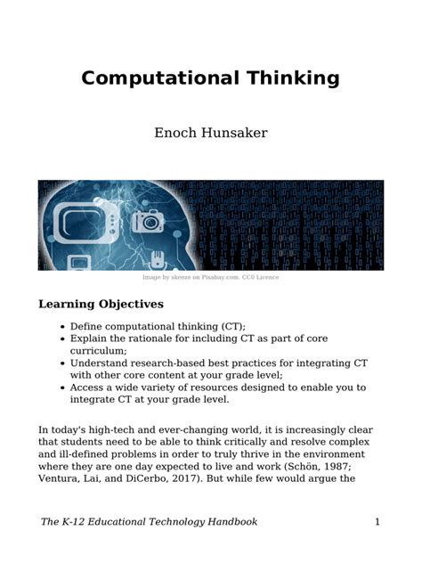 computational thinking pdf educational technology thought