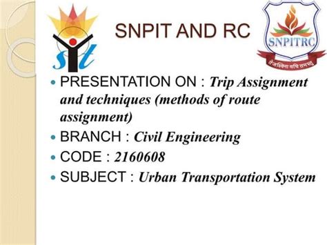 Traffic Assignment Ppt