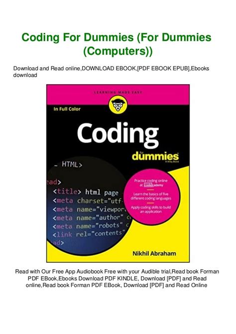 Coding All In One For Dummies Pdf Download