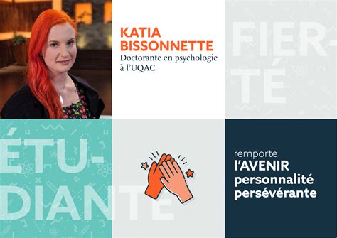 Katia Bissonnette Remporte Le Lauréat Universitaire De Personnalité Persévérante Mage Uqac