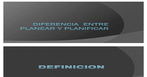 Download Pdf Diferencia Entre Planear Y Planificar