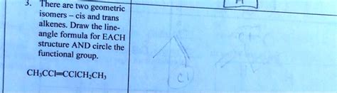 There Are Two Geometric Isomers Cis And Trans Alkenes Draw The Line Angle Formula For Each