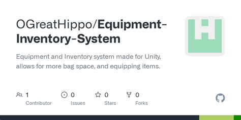 GitHub OGreatHippo Equipment Inventory System Equipment And Inventory System Made For Unity